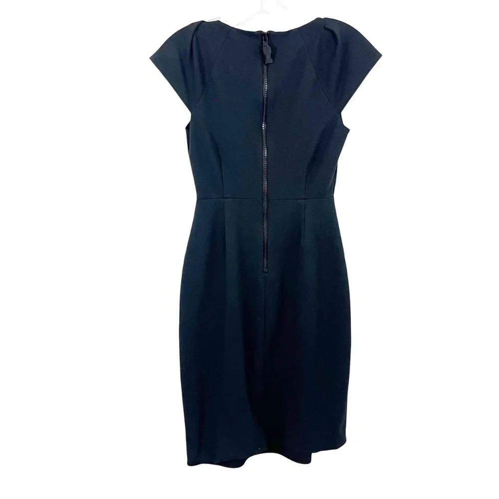 kate spade | Dresses | Kate Spade Black Ponte Cap Sleeve Sheath Dress ...